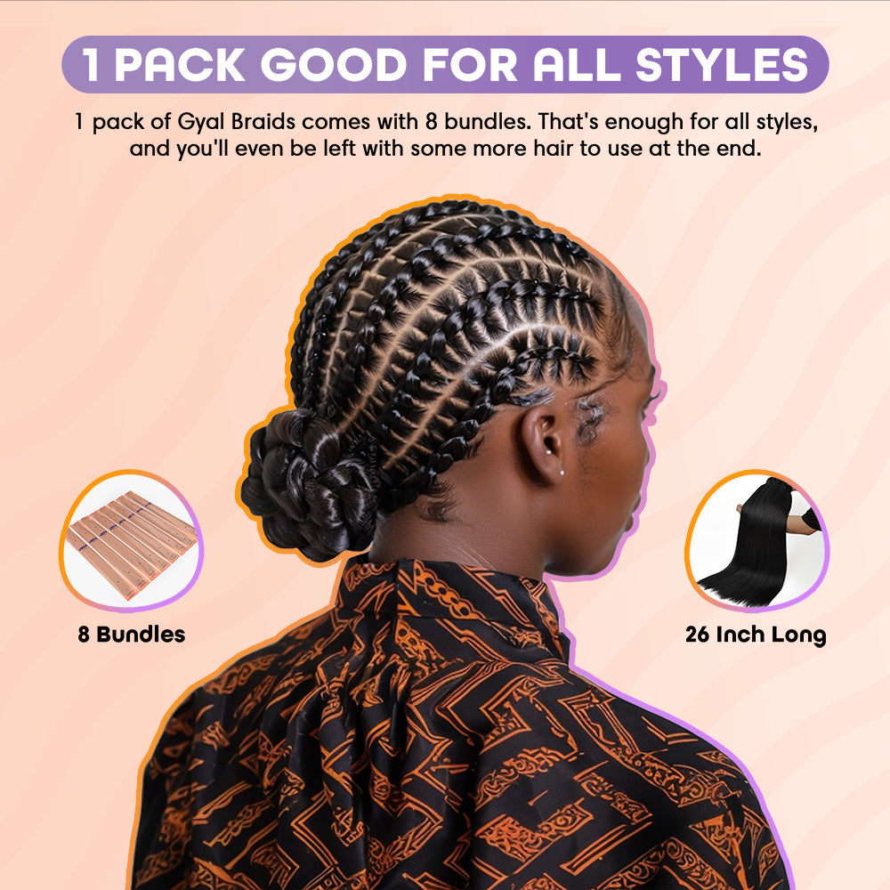 Apple Cider Vinegar Pre-Rinsed Braiding Hair 8 Bundles 26" – Gyal Braids